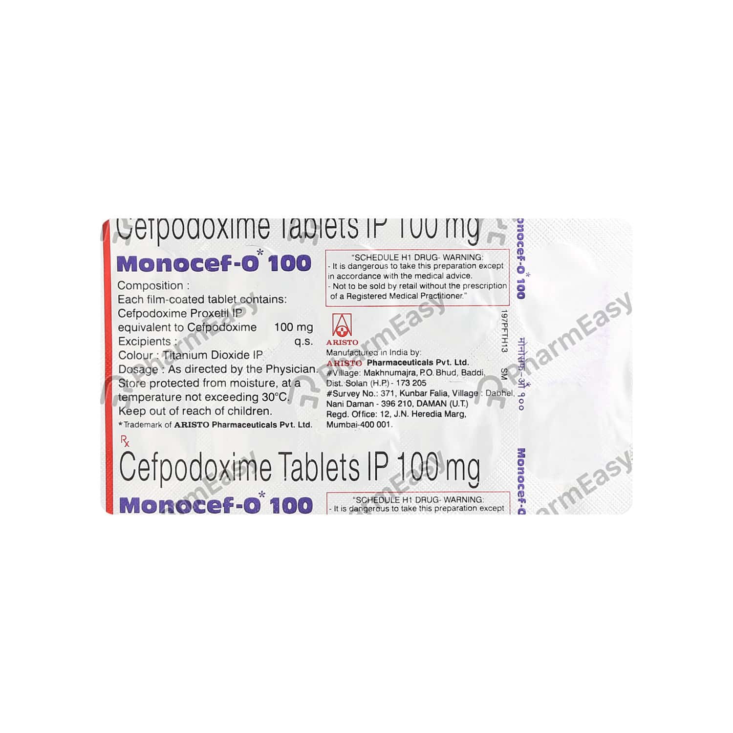 Monocef O 100 MG Tablet (10) - Uses, Side Effects, Dosage, Composition ...