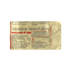 Monocef O 200 MG Tablet (10) - Uses, Side Effects, Dosage, Composition ...