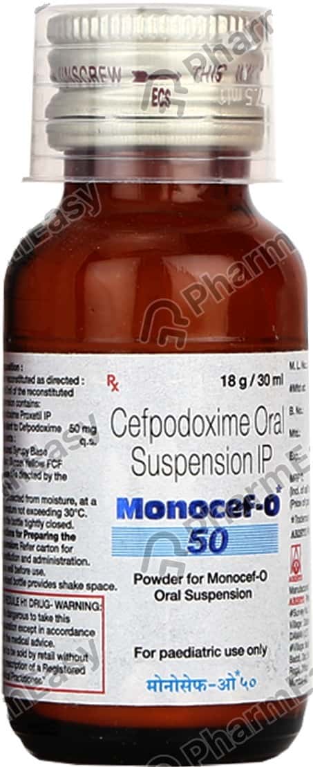 Monocef O 50 MG/5ML Suspension (30): Uses, Side Effects, Price & Dosage ...