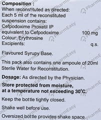 Buy Monocef O 100 MG/5ML Dry Suspension (30) Online at Flat 15% OFF ...