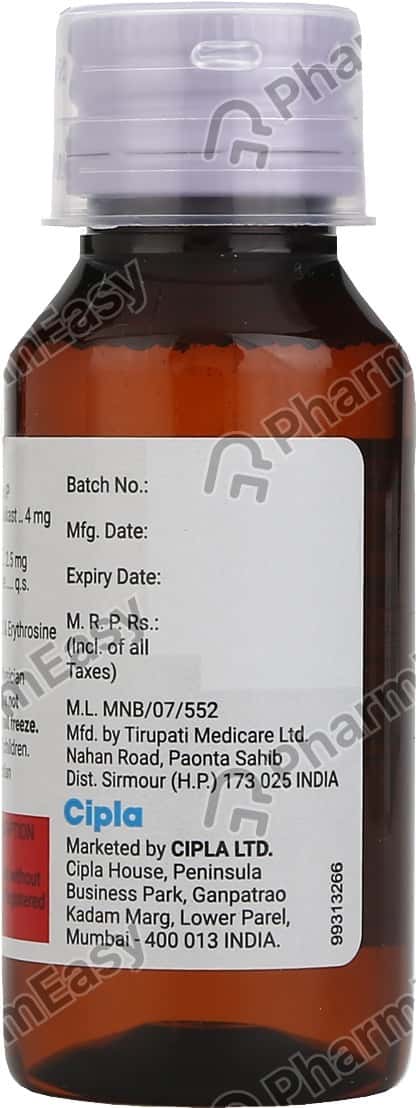 Montair Lc Kid Syrup 60ml: Uses, Side Effects, Price & Dosage | PharmEasy