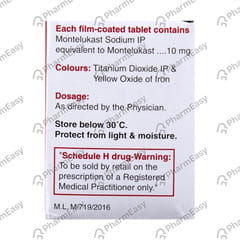 Montair 10 MG Tablet (10): Uses, Side Effects, Price & Dosage | PharmEasy