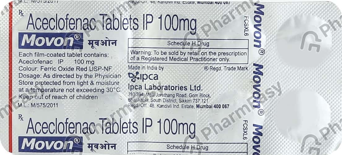 Movon 100 MG Tablet (10): Uses, Side Effects, Price & Dosage | PharmEasy