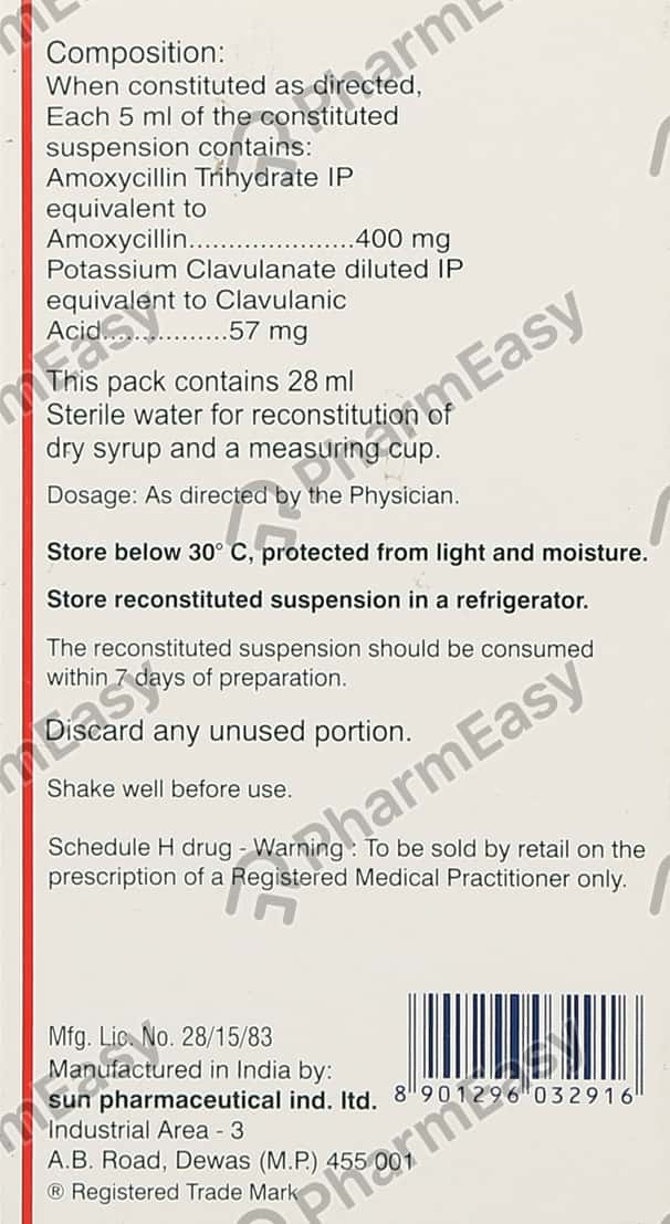 Moxclav Ds 457mg Bottle Of 30ml Dry Suspension: Uses, Side Effects ...