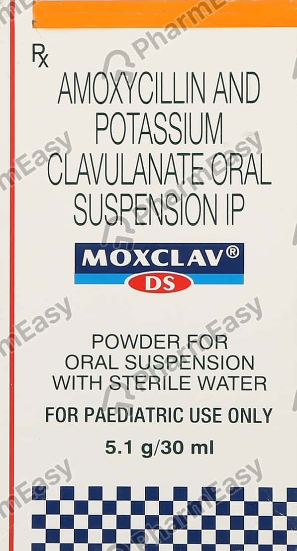 Moxclav Ds Suspension 30ml: Uses, Side Effects, Price & Dosage | PharmEasy