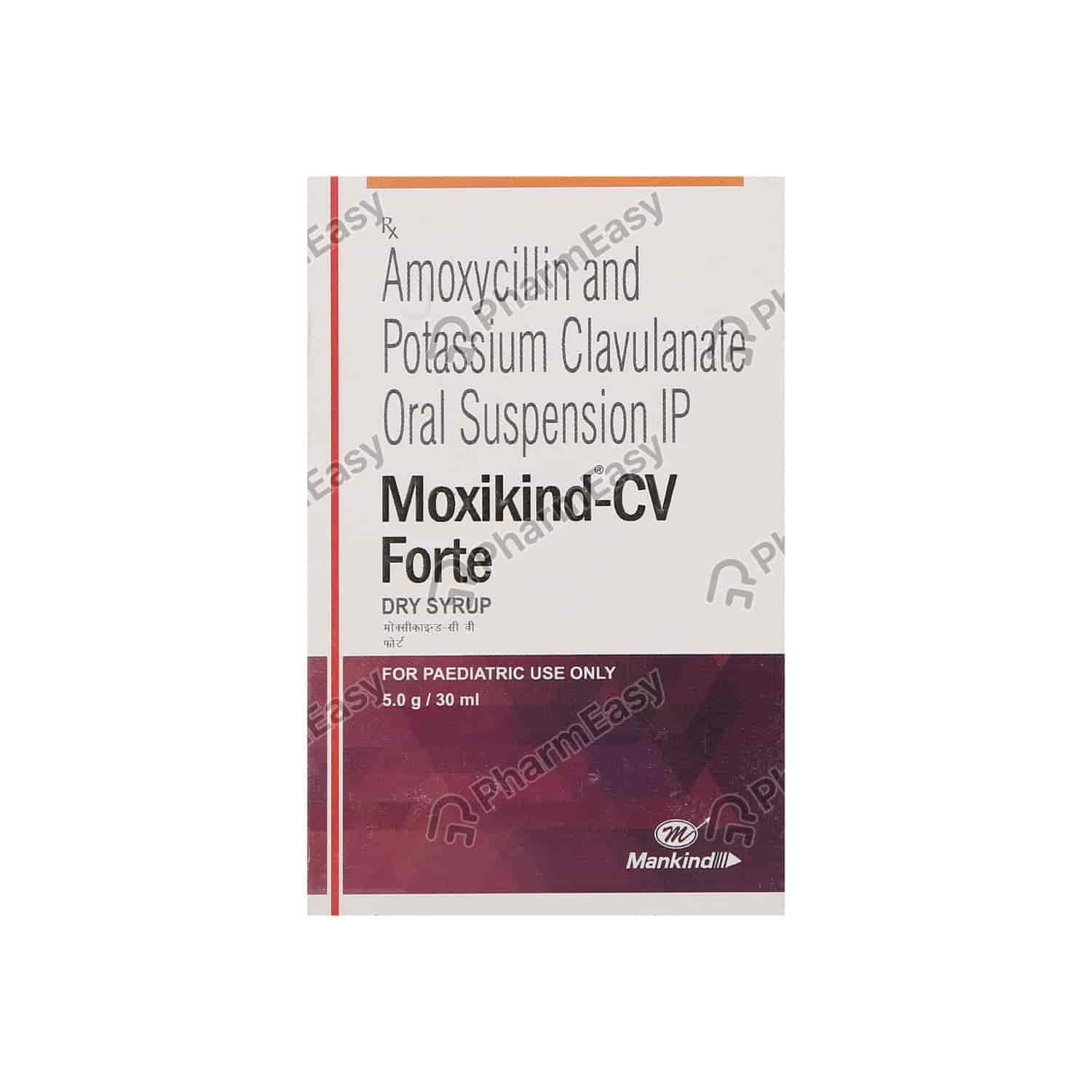 Moxikind Cv Forte Dry Syrup 30ml - Uses, Side Effects, Dosage ...