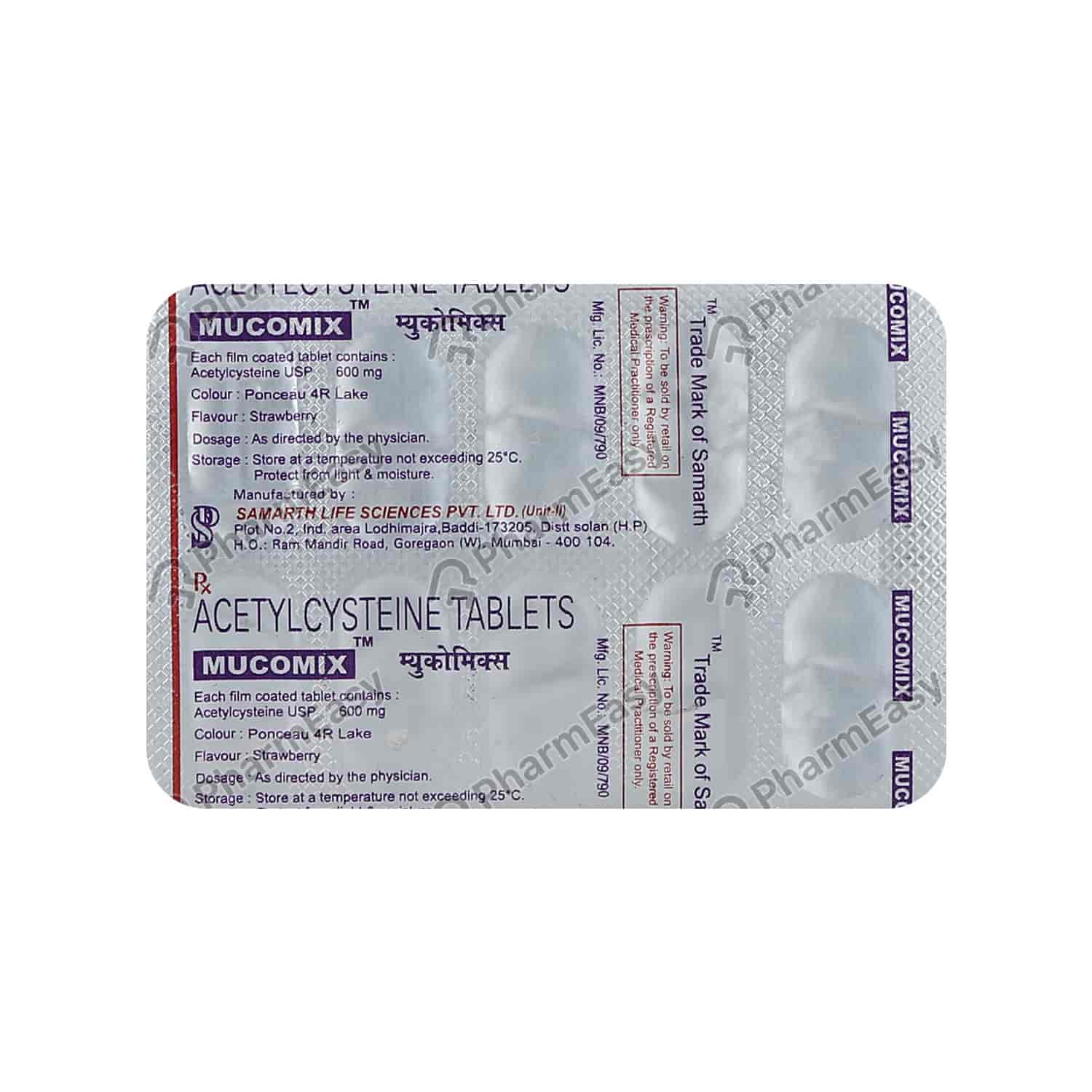 Buy Mucomix 600mg Tablet Online at Flat 18% OFF* | PharmEasy