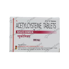 Mucomix 600 MG Tablet (10) - Uses, Side Effects, Dosage, Composition ...