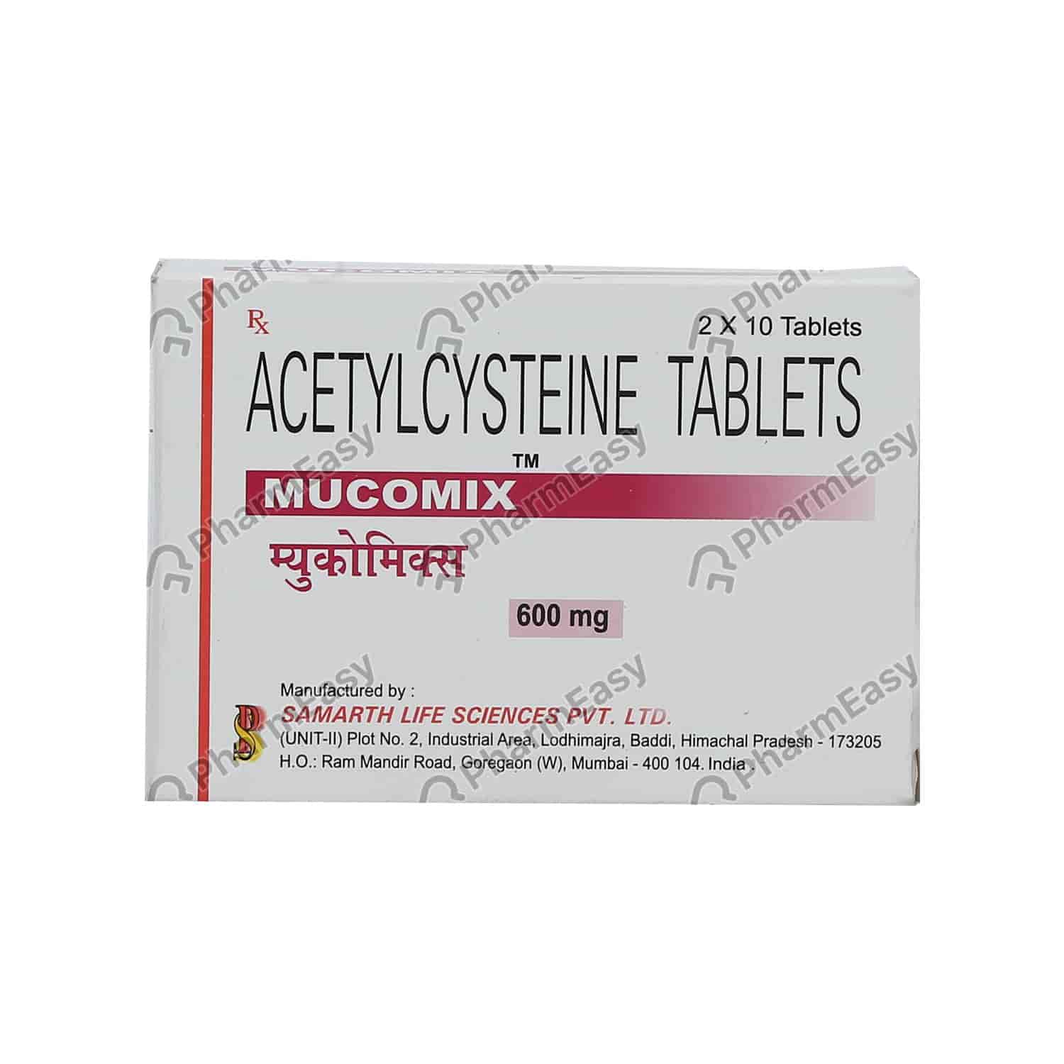 Buy Mucomix 600mg Tablet Online at Flat 18% OFF* | PharmEasy