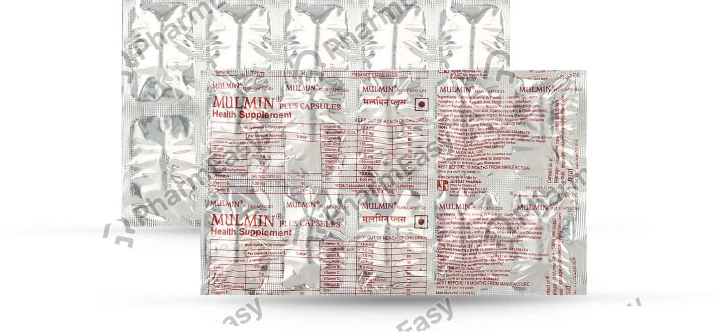 Buy Mulmin Plus Strip Of 10 Capsules Online at Flat 15% OFF | PharmEasy