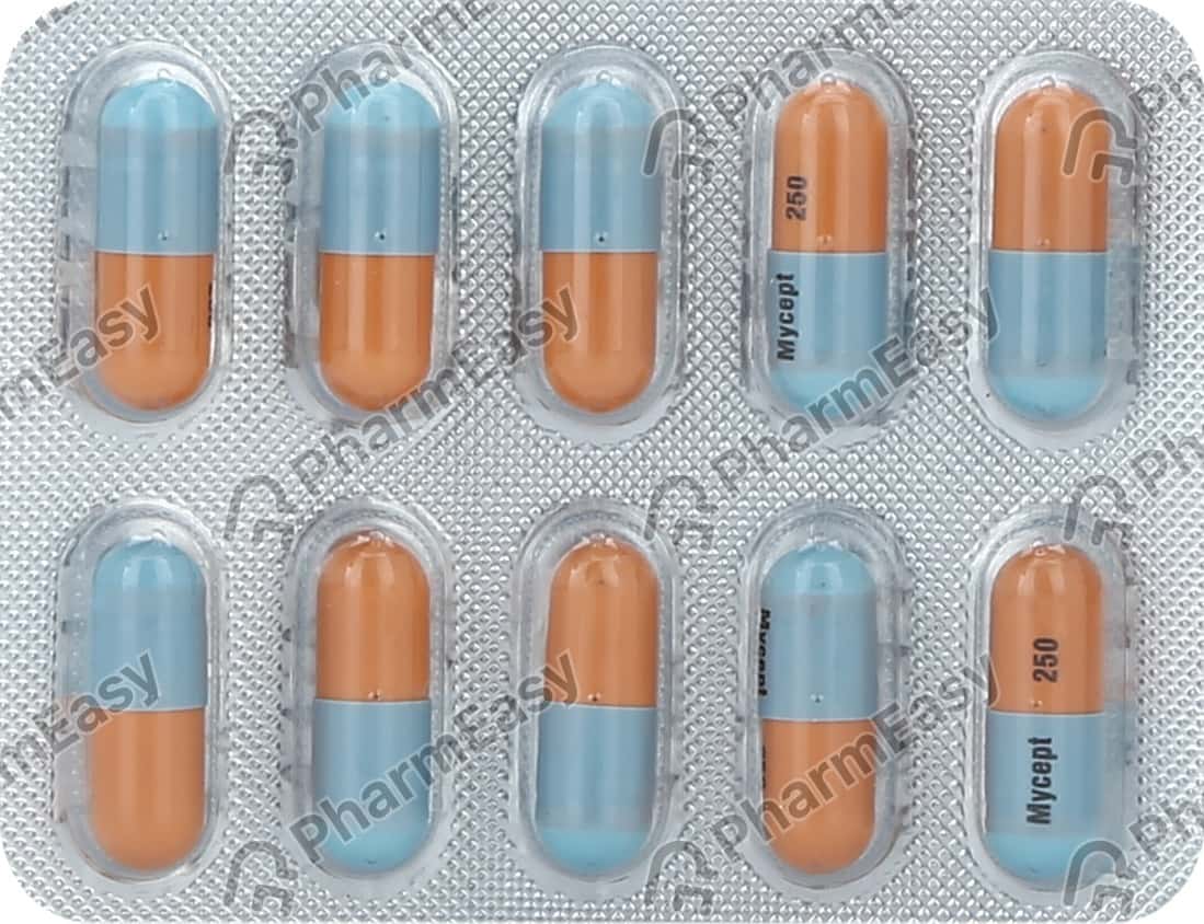 Mycept 250 MG Capsule (10): Uses, Side Effects, Price & Dosage | PharmEasy