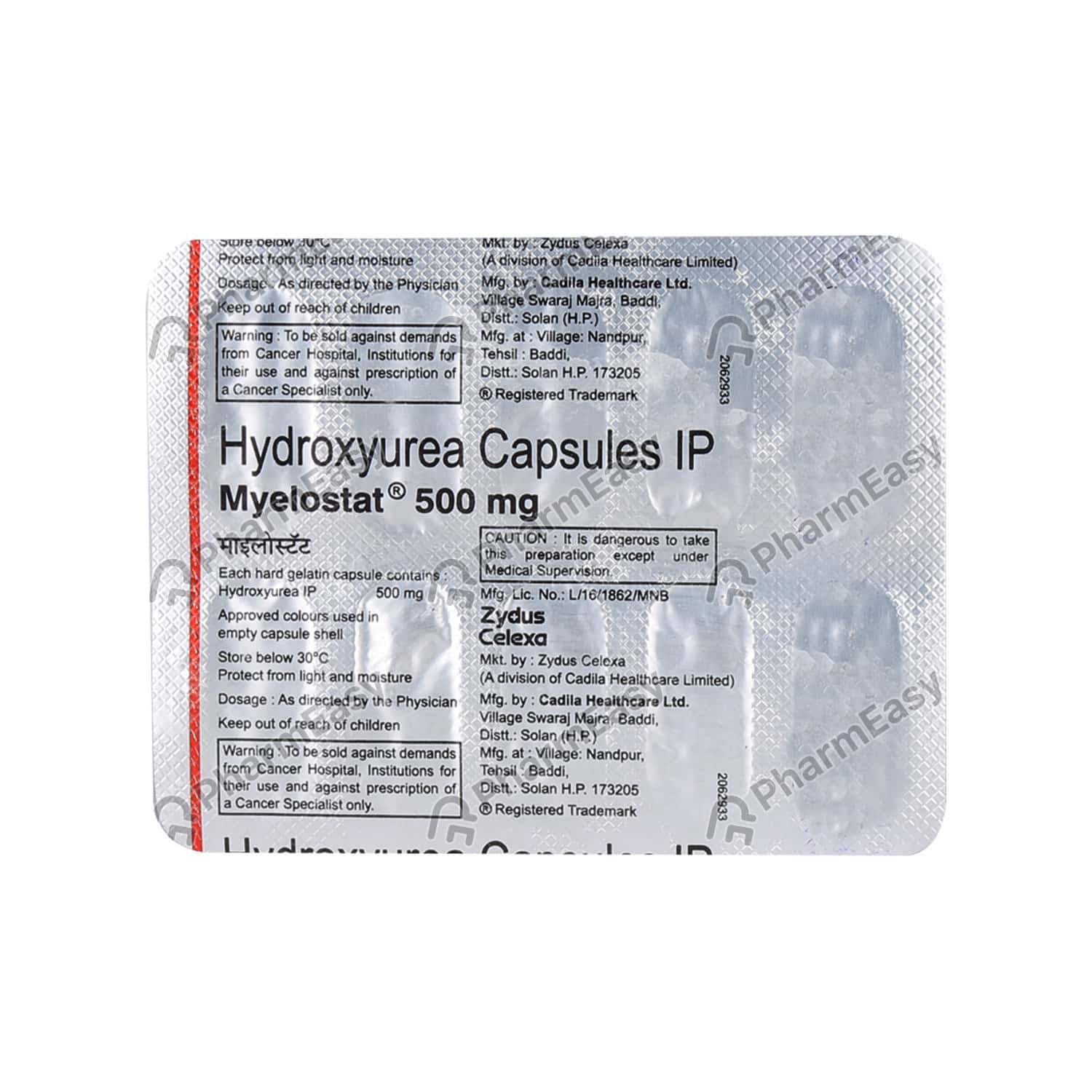 Buy Myelostat 500 MG Capsule (10) Online at Flat 18% OFF* | PharmEasy