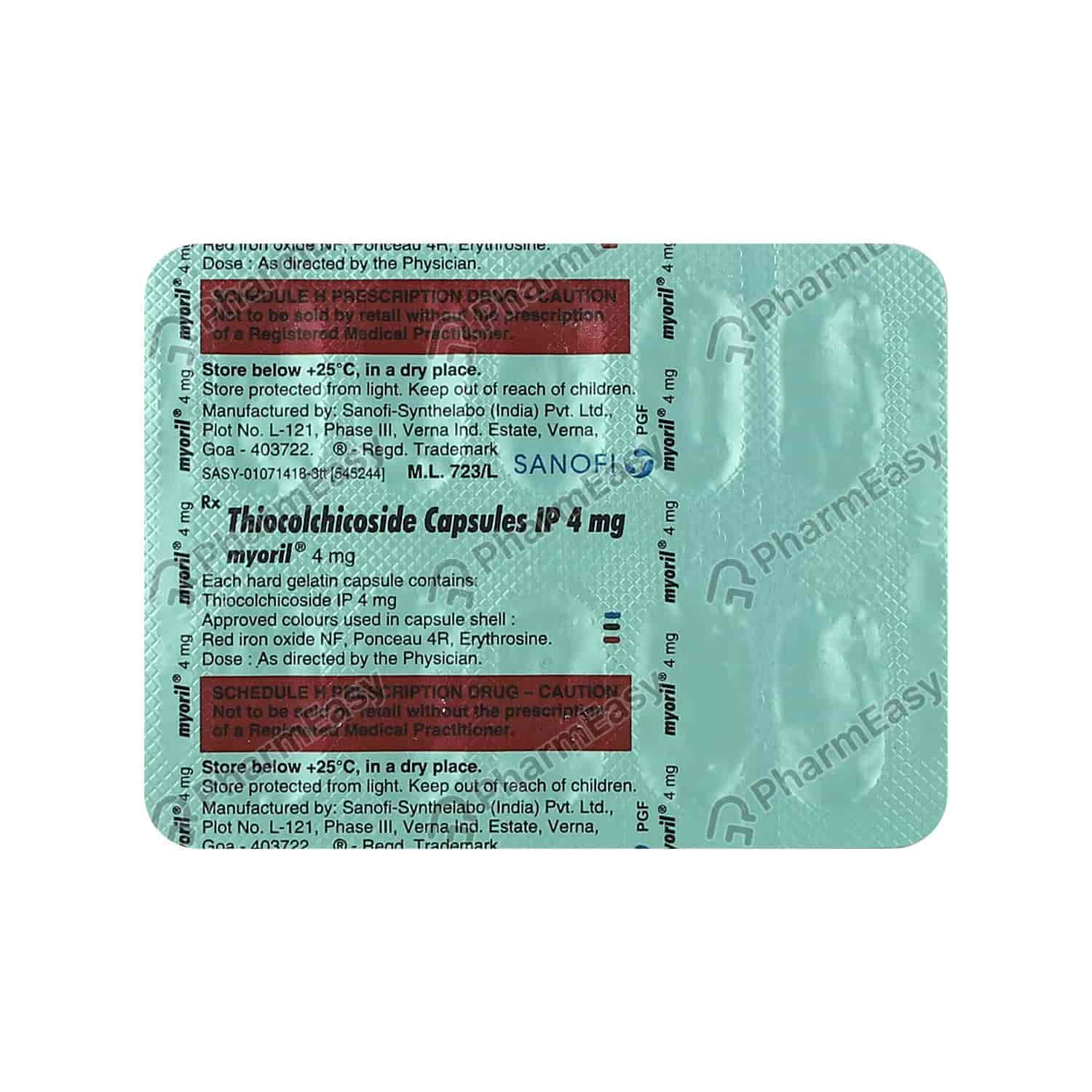 Buy Myoril 4mg Capsule Online at Flat 18% OFF* | PharmEasy