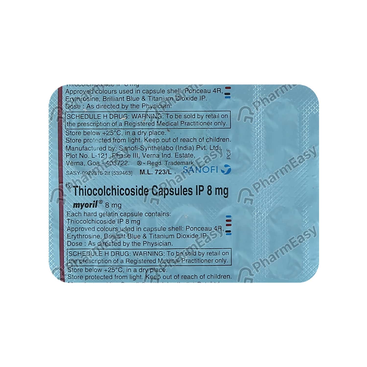 Myoril 8 MG Capsule (10) - Uses, Side Effects, Dosage, Composition ...