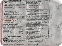 Myospaz Forte Strip Of 10 Tablets: Uses, Side Effects, Price & Dosage ...