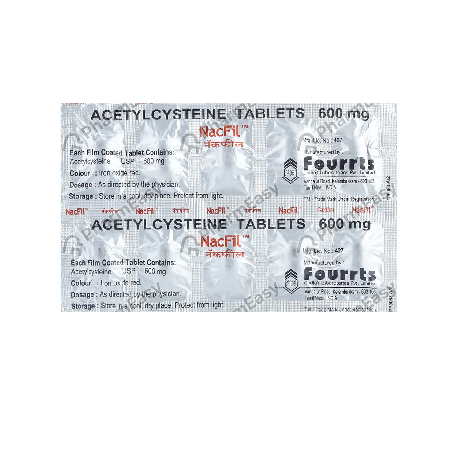 Buy Nacfil 600 MG Tablet (10) Online at Flat 18% OFF* | PharmEasy