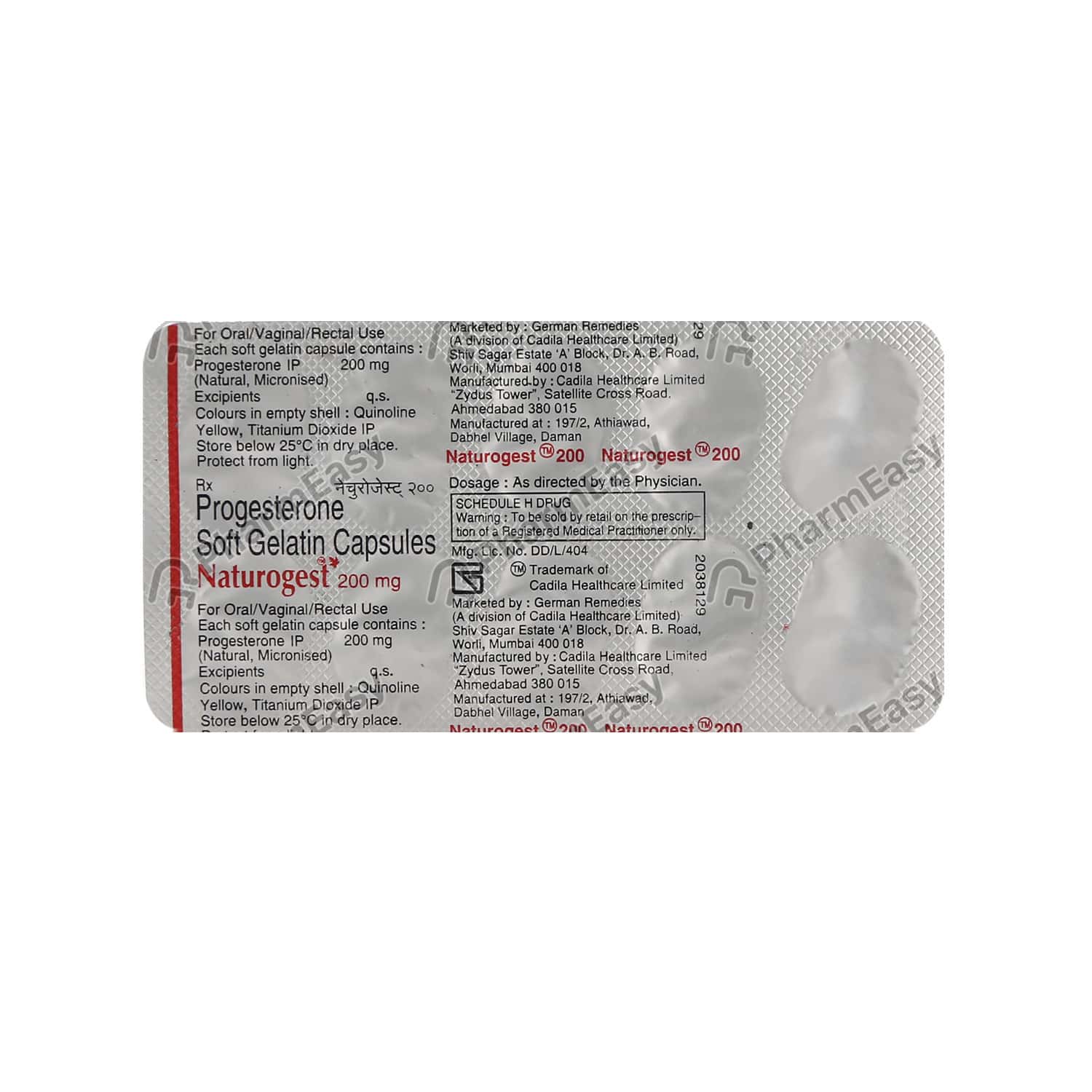 Naturogest 200 MG Capsule (10) - Uses, Side Effects, Dosage ...