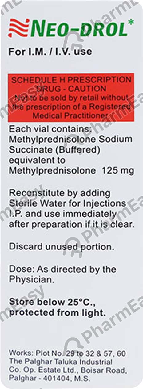 Neo Drol 125 MG Powder For Injection (1): Uses, Side Effects, Price ...