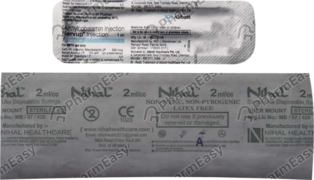 Nervup 500 MCG Injection (1): Uses, Side Effects, Price & Dosage ...