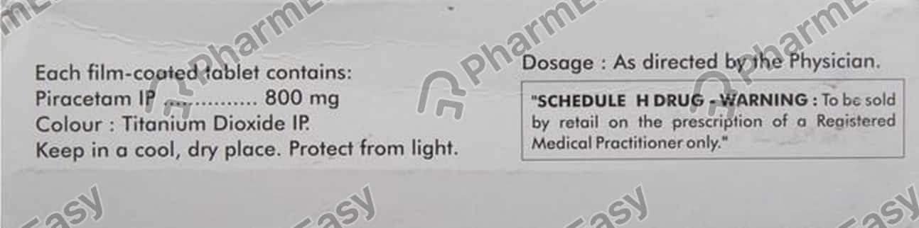 Neurocetam 800 MG Tablet (10): Uses, Side Effects, Price & Dosage ...