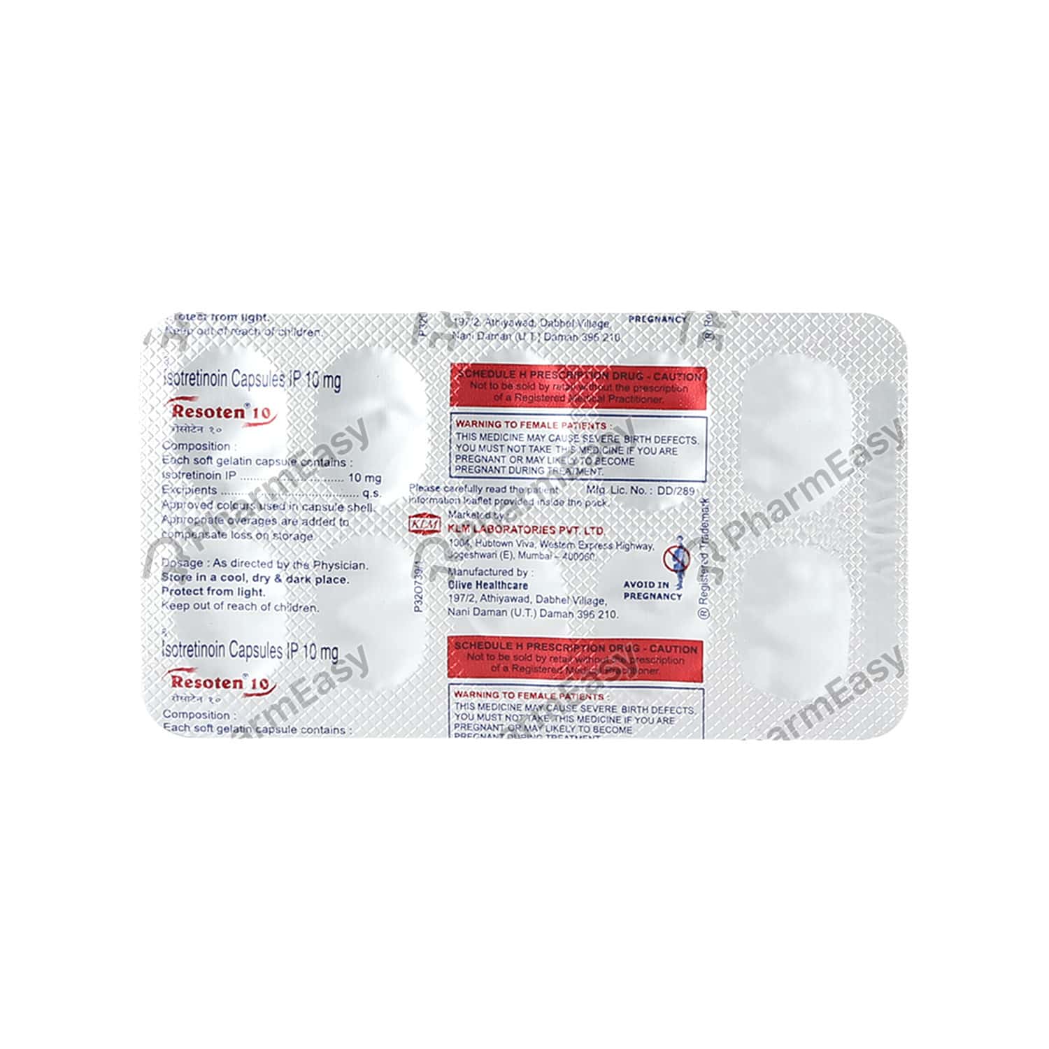 Resoten 10 MG Capsule (10) - Uses, Side Effects, Dosage, Composition ...