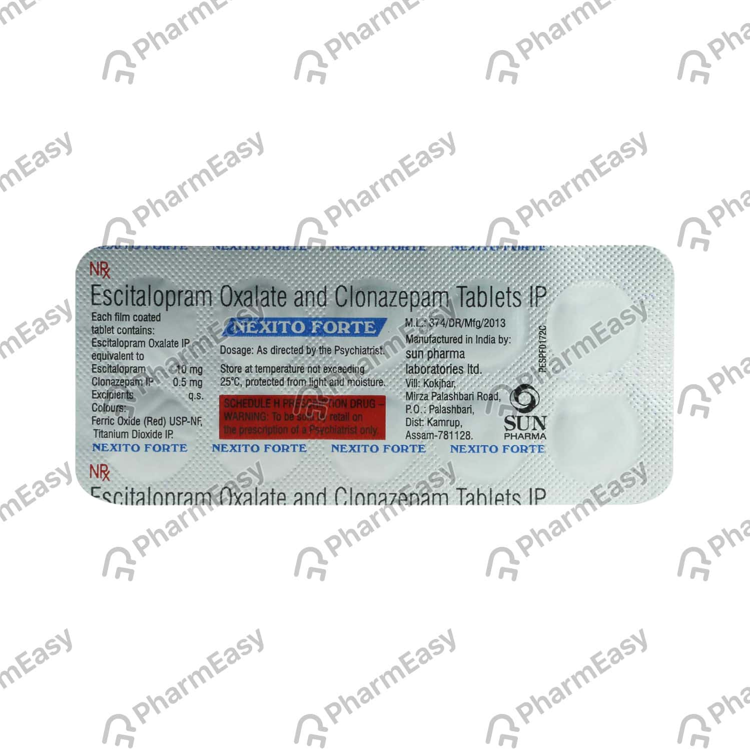 Nexito Forte Strip Of 10 Tablets: Uses, Side Effects, Price & Dosage ...