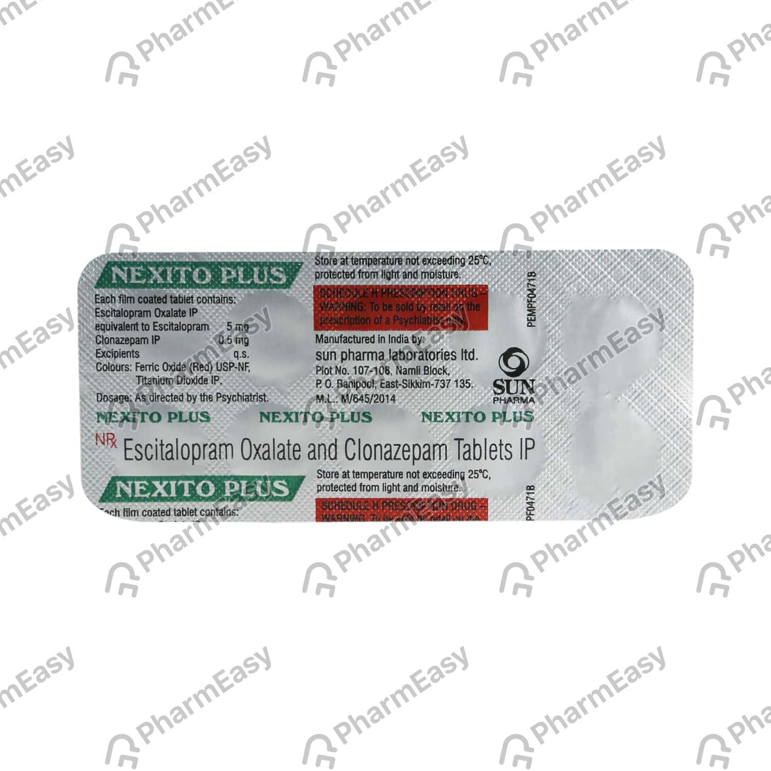 Nexito Plus Strip Of 10 Tablets: Uses, Side Effects, Price & Dosage ...