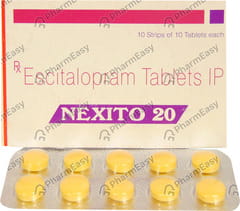 Nexito 20 MG Tablet (10): Uses, Side Effects, Price & Dosage | PharmEasy