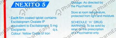 Nexito 5 MG Tablet (10): Uses, Side Effects, Price & Dosage | PharmEasy