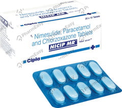 Nicip Mr Strip Of 10 Tablets: Uses, Side Effects, Price & Dosage ...