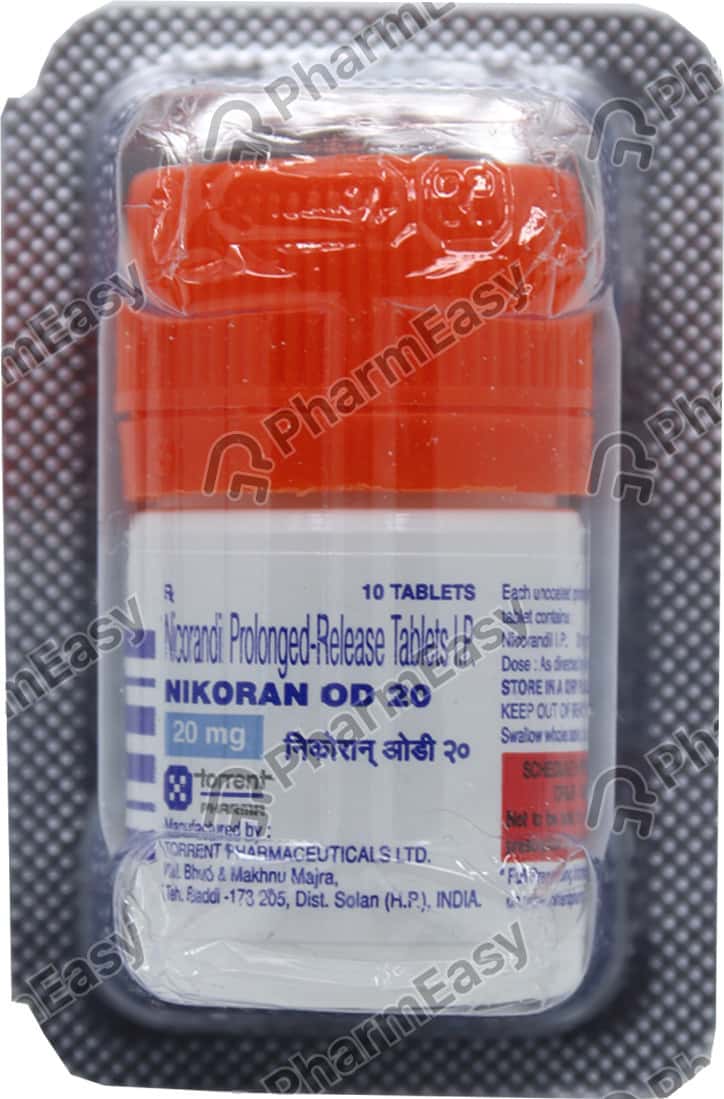 Nikoran Od 20 MG Tablet (10): Uses, Side Effects, Price & Dosage | PharmEasy