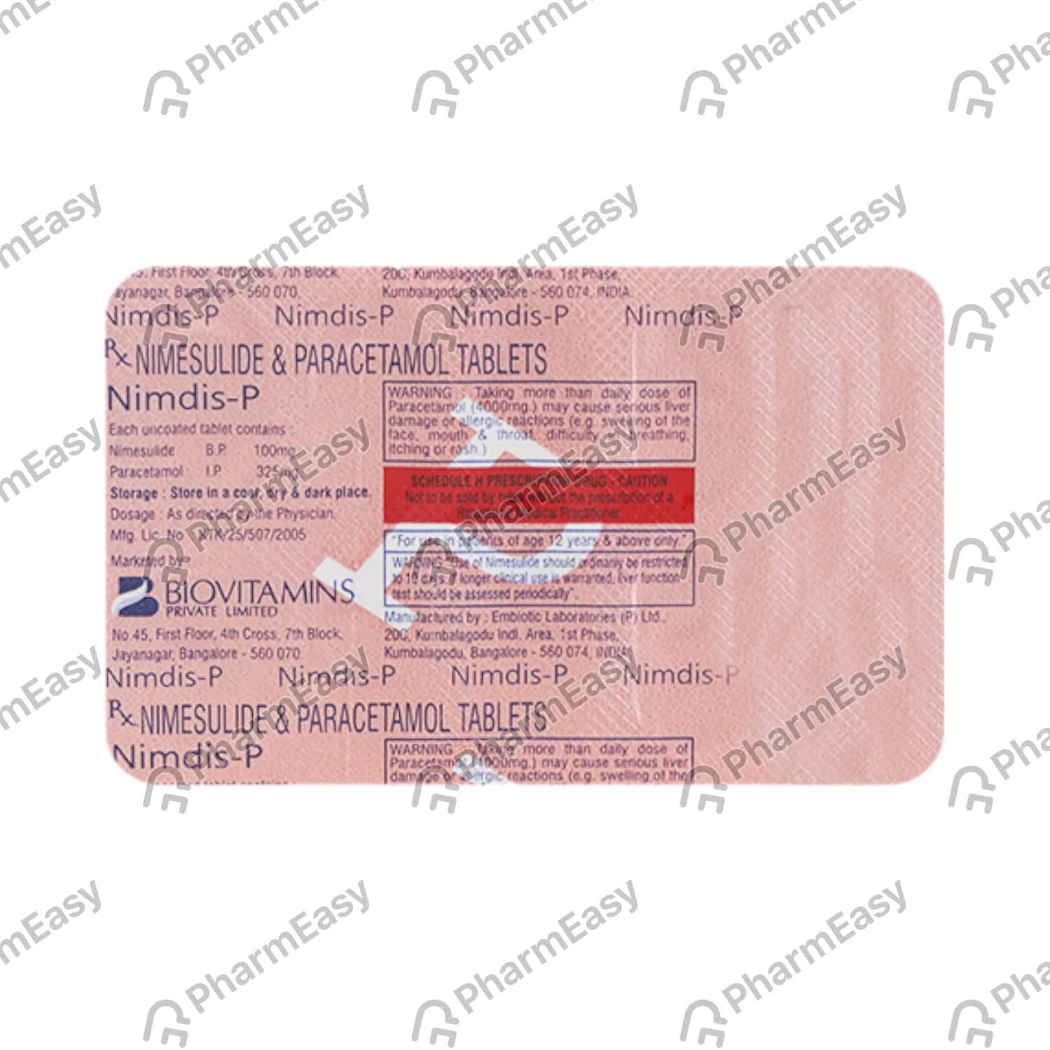 Nimdis P Strip Of 10 Tablets: Uses, Side Effects, Price & Dosage ...