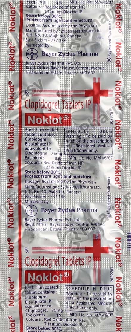 Noklot 75 MG Tablet (10): Uses, Side Effects, Price & Dosage | PharmEasy