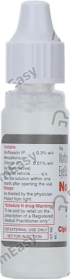 Norflox 0.3 % Eye/Ear Drop (10): Uses, Side Effects, Price, Dosage ...