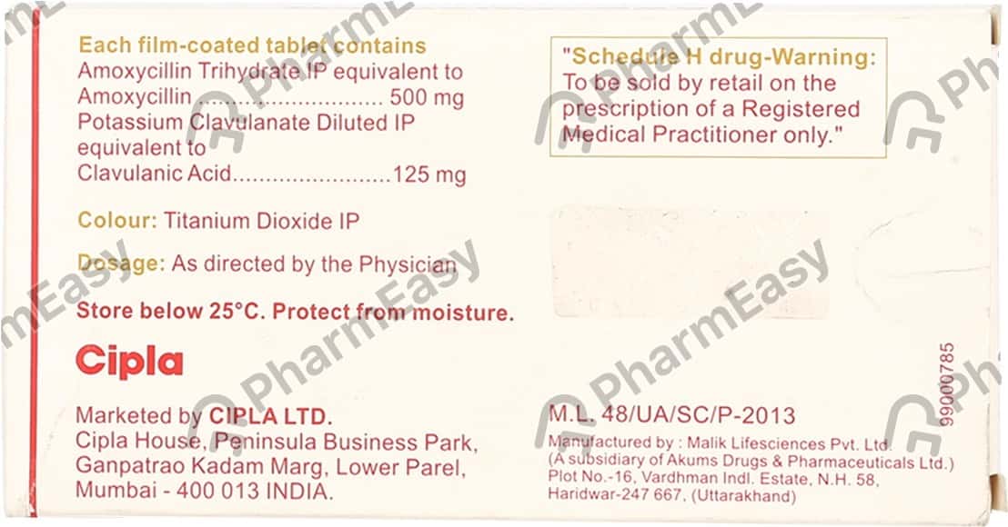 Novaclav 625mg Strip Of 6 Tablets: Uses, Side Effects, Price & Dosage ...
