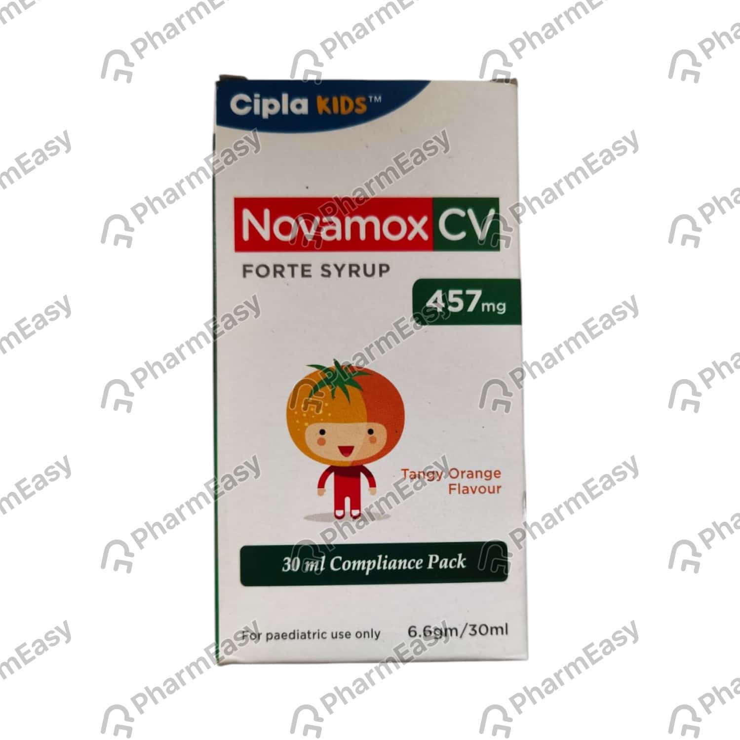 Novamox Cv Forte 457mg Tangy Orange Flavour Bottle Of 30ml Dry Syrup ...