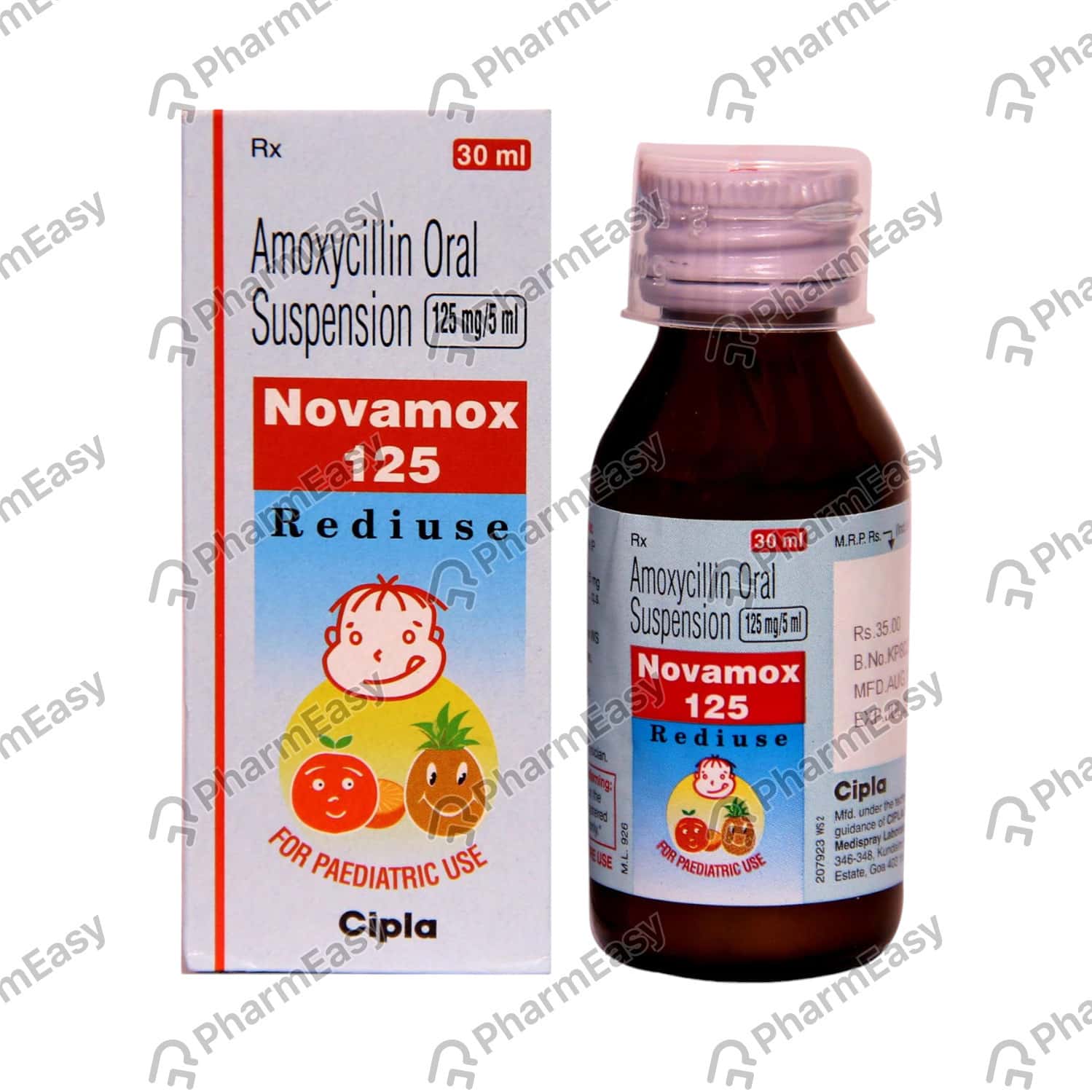 Novamox 125 MG/5ML Dry Suspension (30): Uses, Side Effects, Price ...