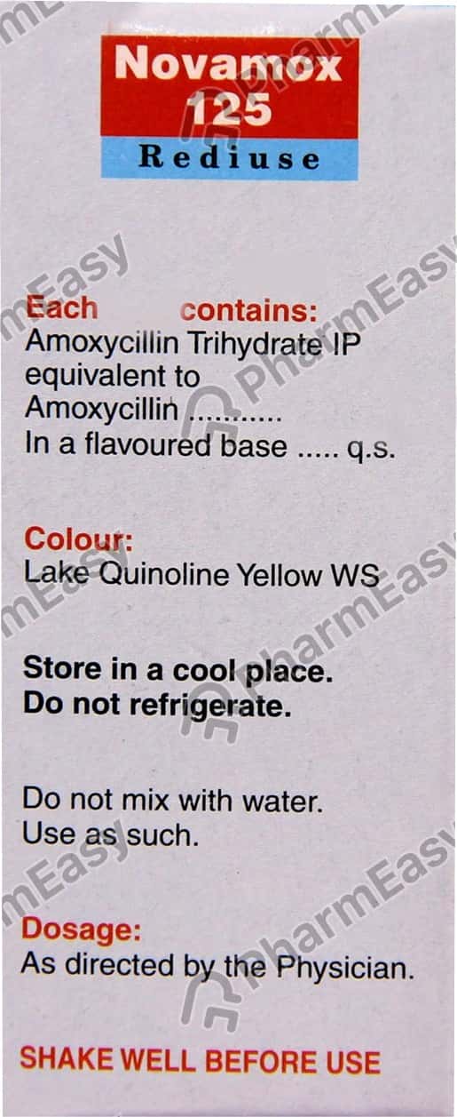 Novamox 125 MG Dry Suspension (30): Uses, Side Effects, Price, Dosage ...