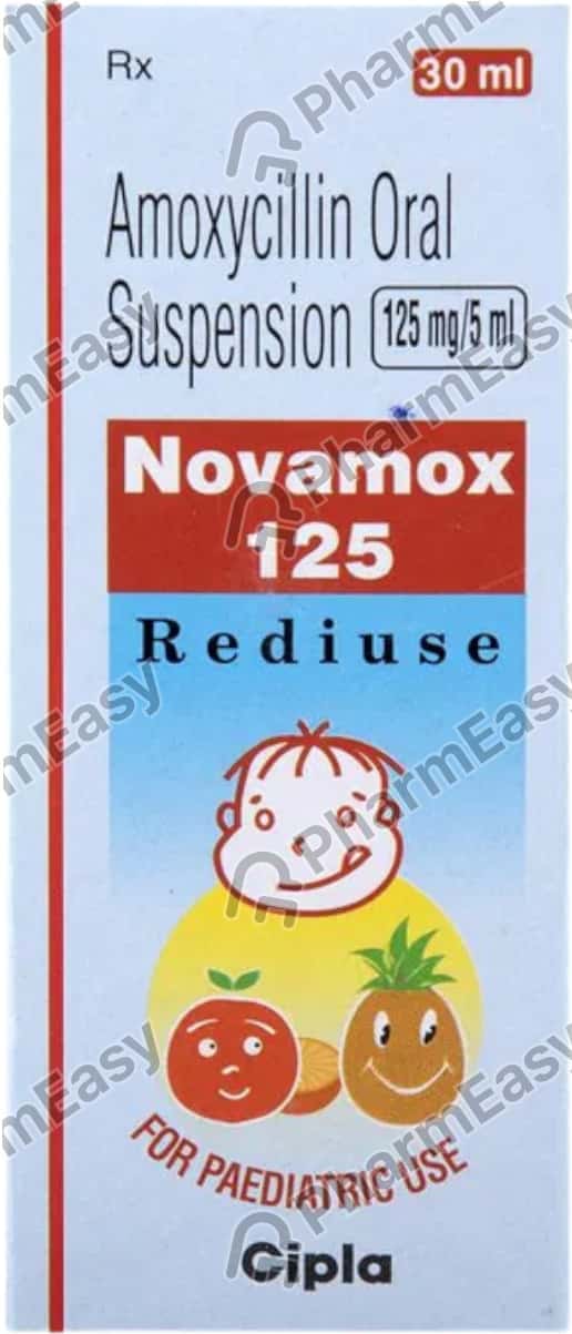 Novamox 125 MG Suspension (60): Uses, Side Effects, Price & Dosage ...