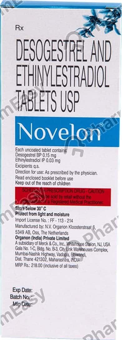 Novelon Strip Of 21 Tablets: Uses, Side Effects, Price, Dosage ...