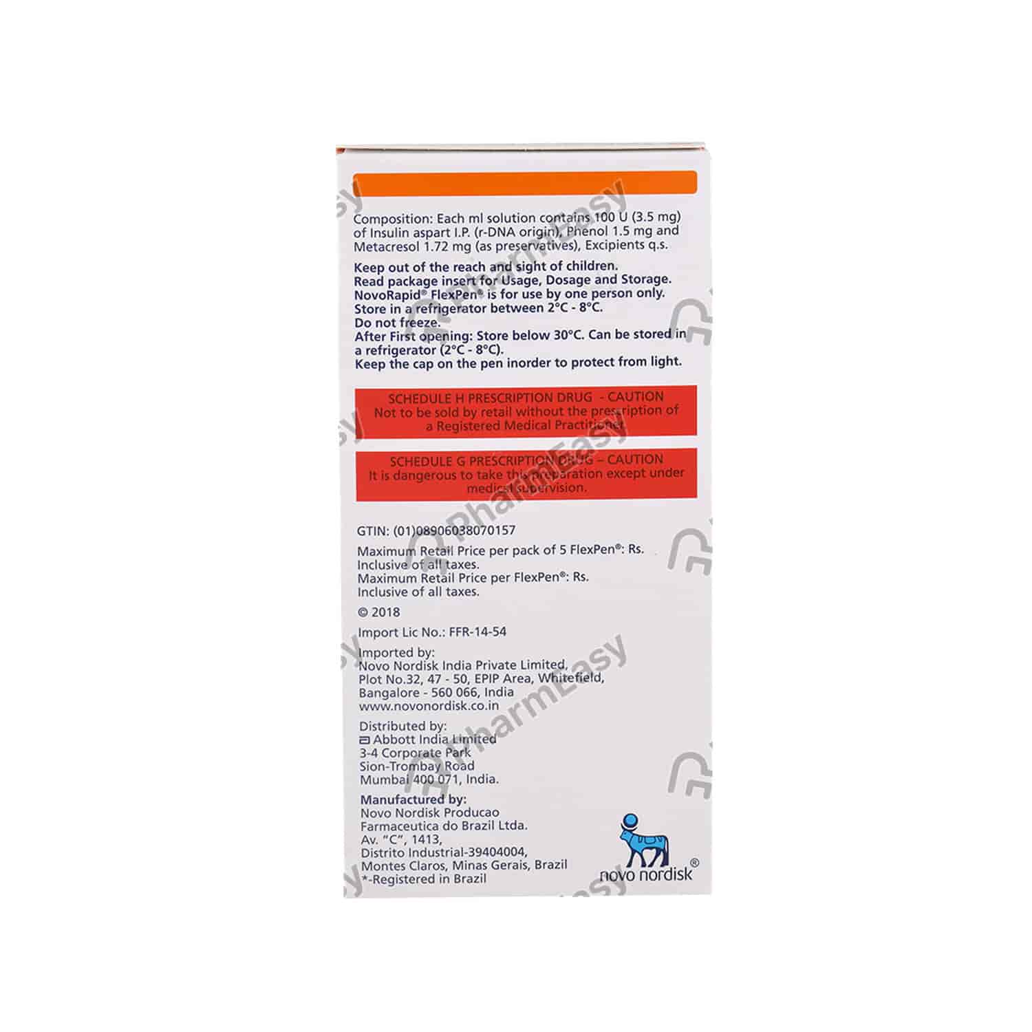 Novorapid Flexpen Inj 3ml - Uses, Side Effects, Dosage, Composition ...