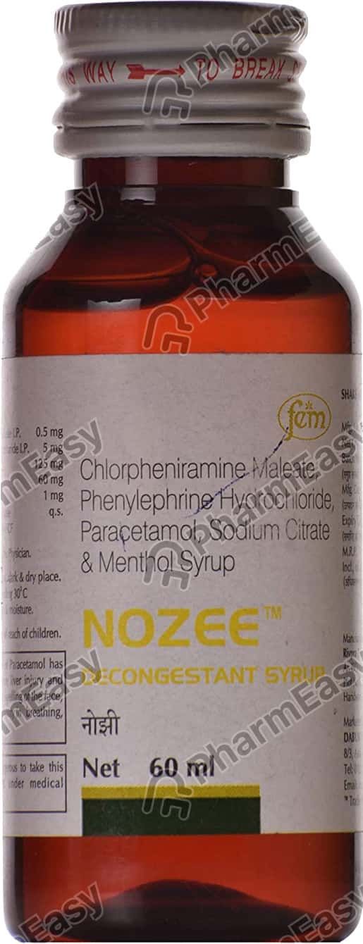 Nozee Syrup (60): Uses, Side Effects, Price & Dosage | PharmEasy