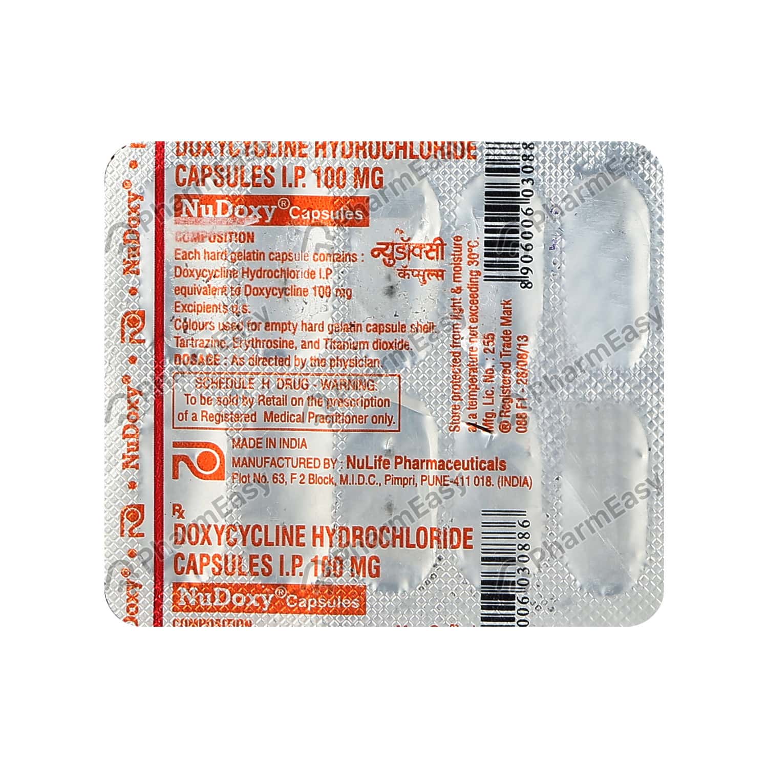 Nudoxy 100 MG Capsule (10) - Uses, Side Effects, Dosage, Composition & Price | PharmEasy