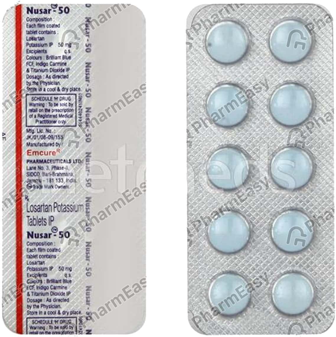 Nusar 50 MG Tablet (10): Uses, Side Effects, Price & Dosage | PharmEasy