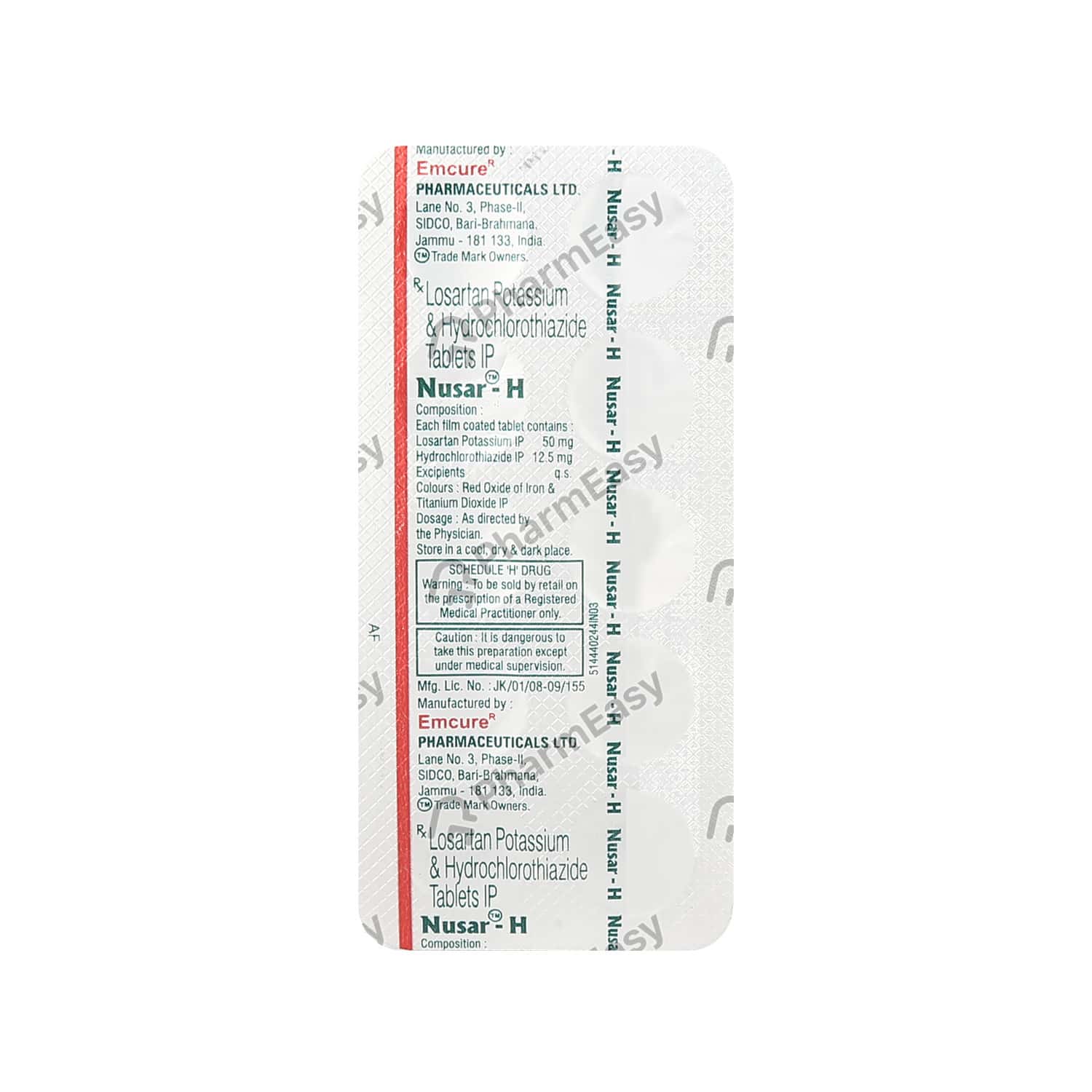 Nusar H Tablet - Uses, Side Effects, Dosage, Composition & Price ...