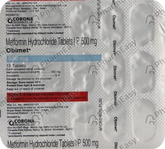 Obimet 500 MG Tablet (15): Uses, Side Effects, Price & Dosage | PharmEasy