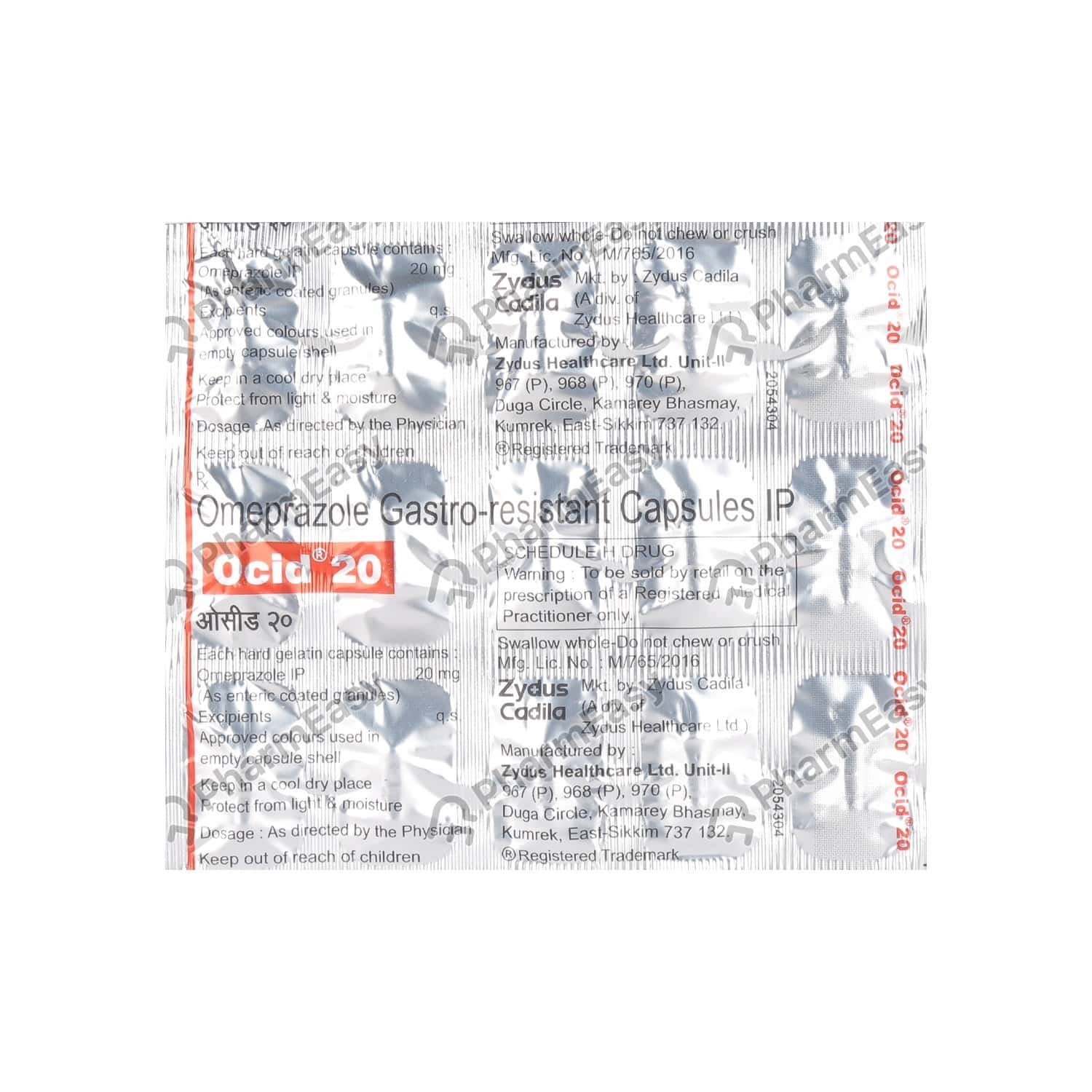 Ocid 20 MG Capsule (15): Uses, Side Effects, Price & Dosage | PharmEasy