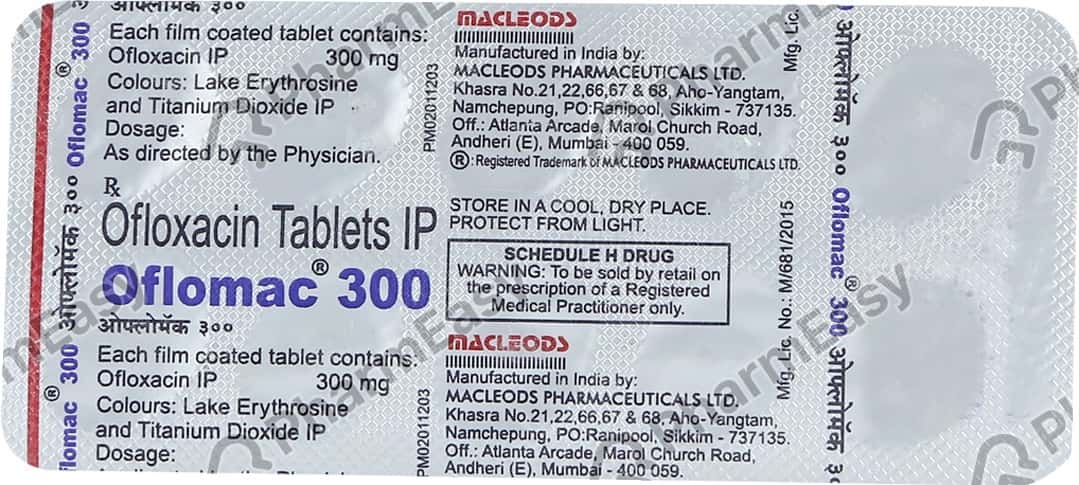 Oflomac 300 MG Tablet (10): Uses, Side Effects, Price & Dosage | PharmEasy