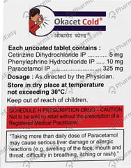 Okacet Cold Tablet: Uses, Side-effects, Price, Dosage & More Info ...