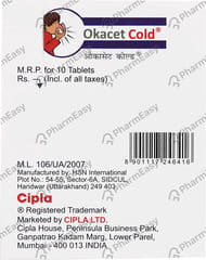 Okacet Cold Tablet: Uses, Side-effects, Price, Dosage & More Info ...